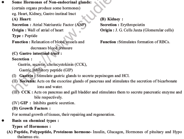 NEET Biology Chemical Coordination and Control MCQs Set B with Answers